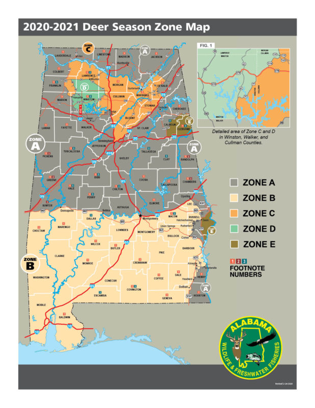 Outdoor Alabama Announces New Deer Zones For 2020 – Quad Cities Daily