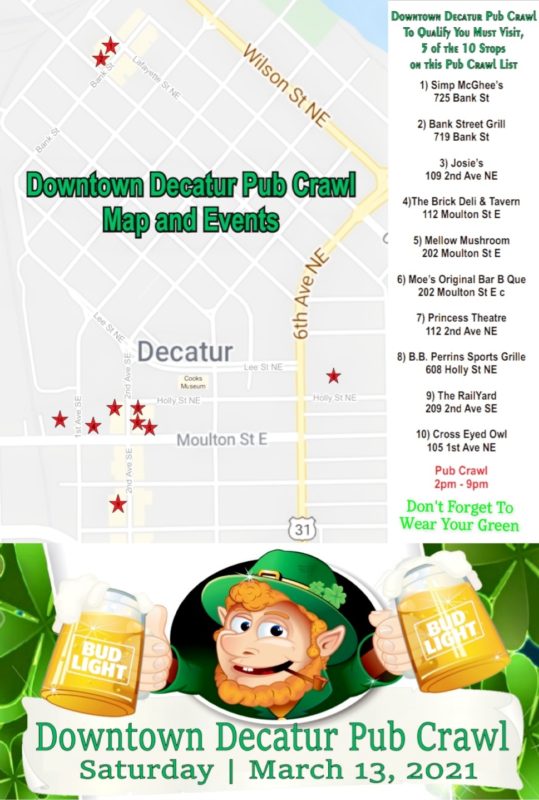 Pub Crawl Takes Over Downtown Decatur March 13 – Quad Cities Daily