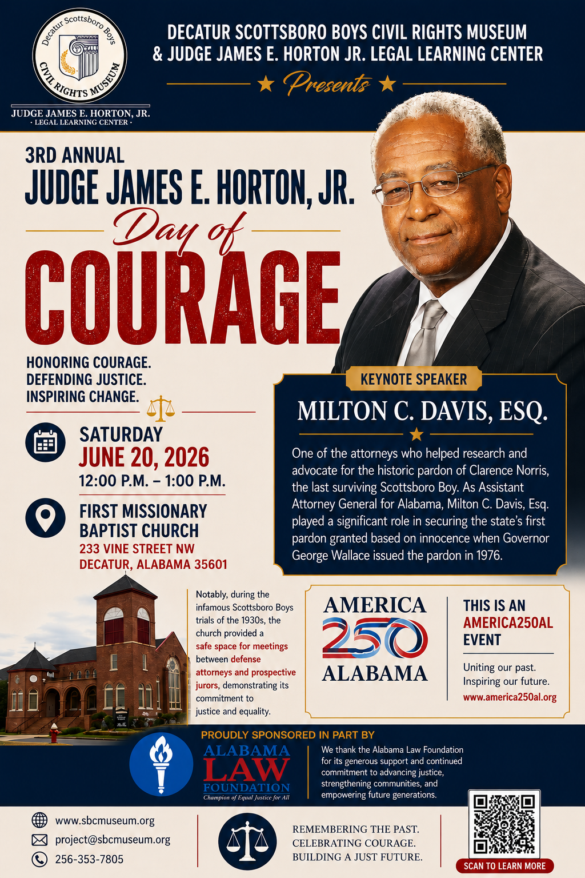 Decatur Scottsboro Boys Civil Rights Museum Announces 3rd Annual Judge ...